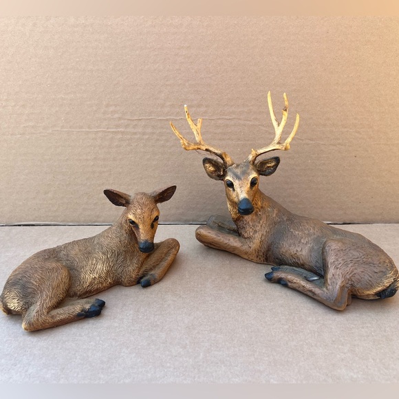 Homco | Accents | Vintage 98s Buck And Doe Deer Homco Figurines Home ...